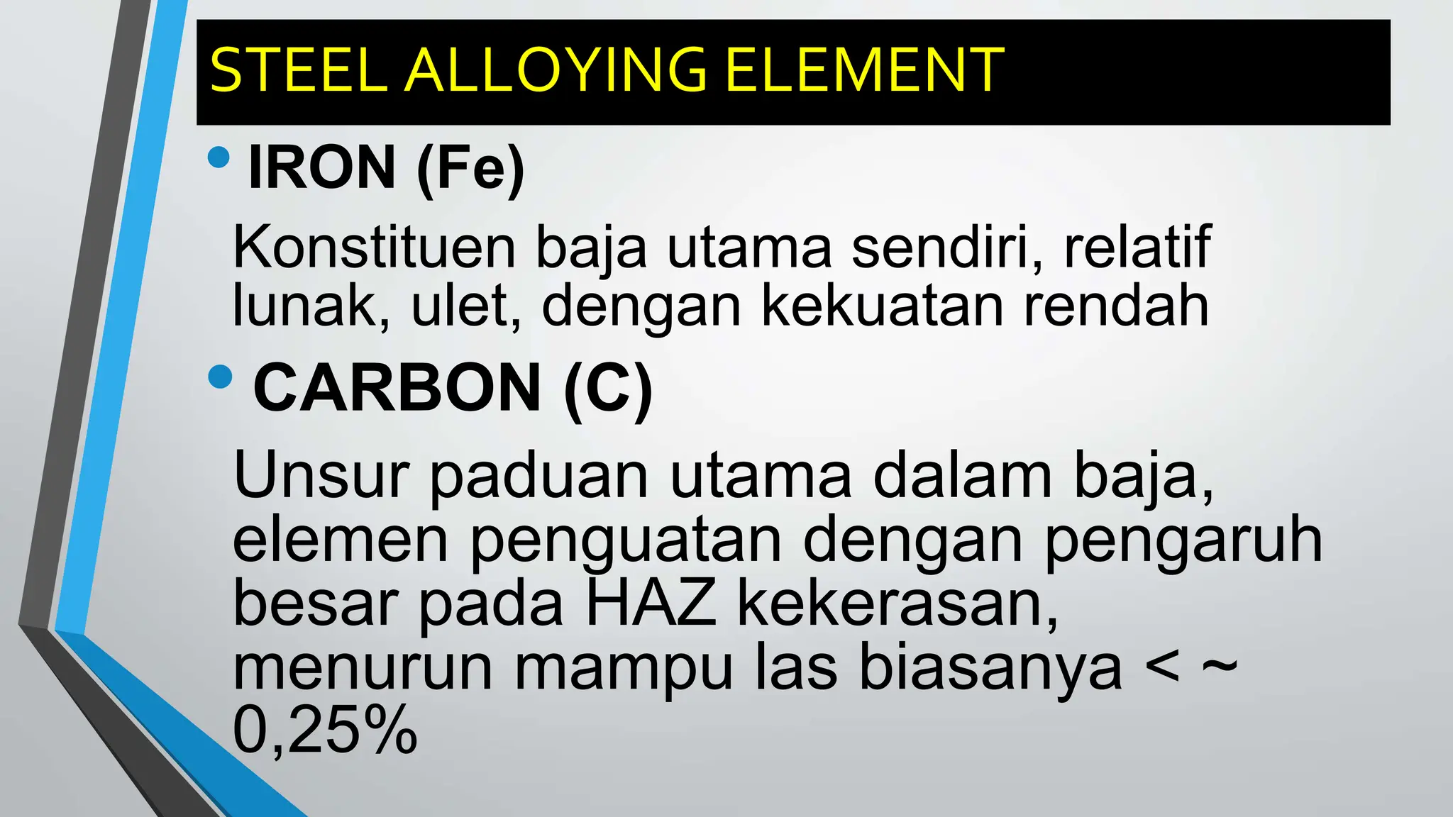 dasar-dasar pengetahuan Weldability of steel.pptx