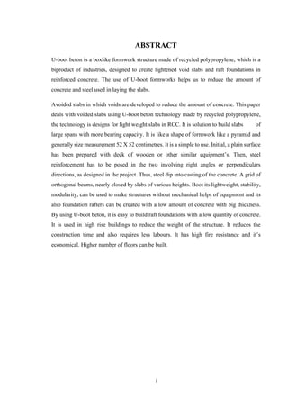 U BOOT BETON TECHNOLOGY SEMINAR REPORT | PDF