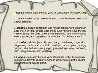 Penjelasan Mengenai Bahasa | PPTX