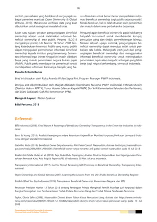 Pengungkapan Beneficial Ownership di Indonesia Menutup Celah (Korupsi ...