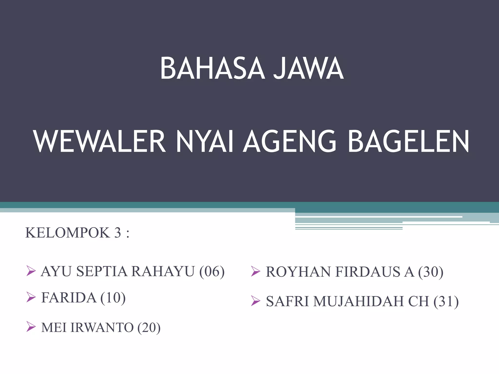Bahasa Jawa | PPT