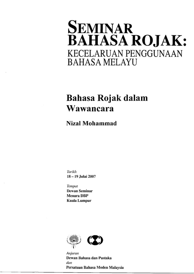 Bahasa Rojak Dalam Wawancara Nizal Mohammad 001 | PDF