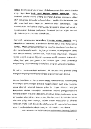 Bahasa Rojak Dalam Wawancara Nizal Mohammad 001 | PDF