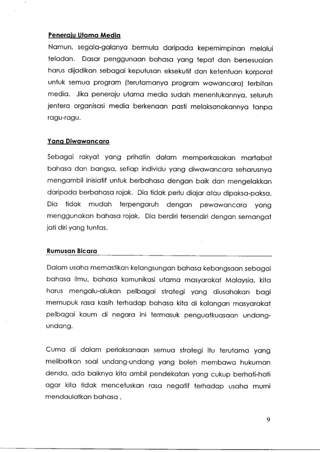 Bahasa Rojak Dalam Wawancara Nizal Mohammad 001 | PDF