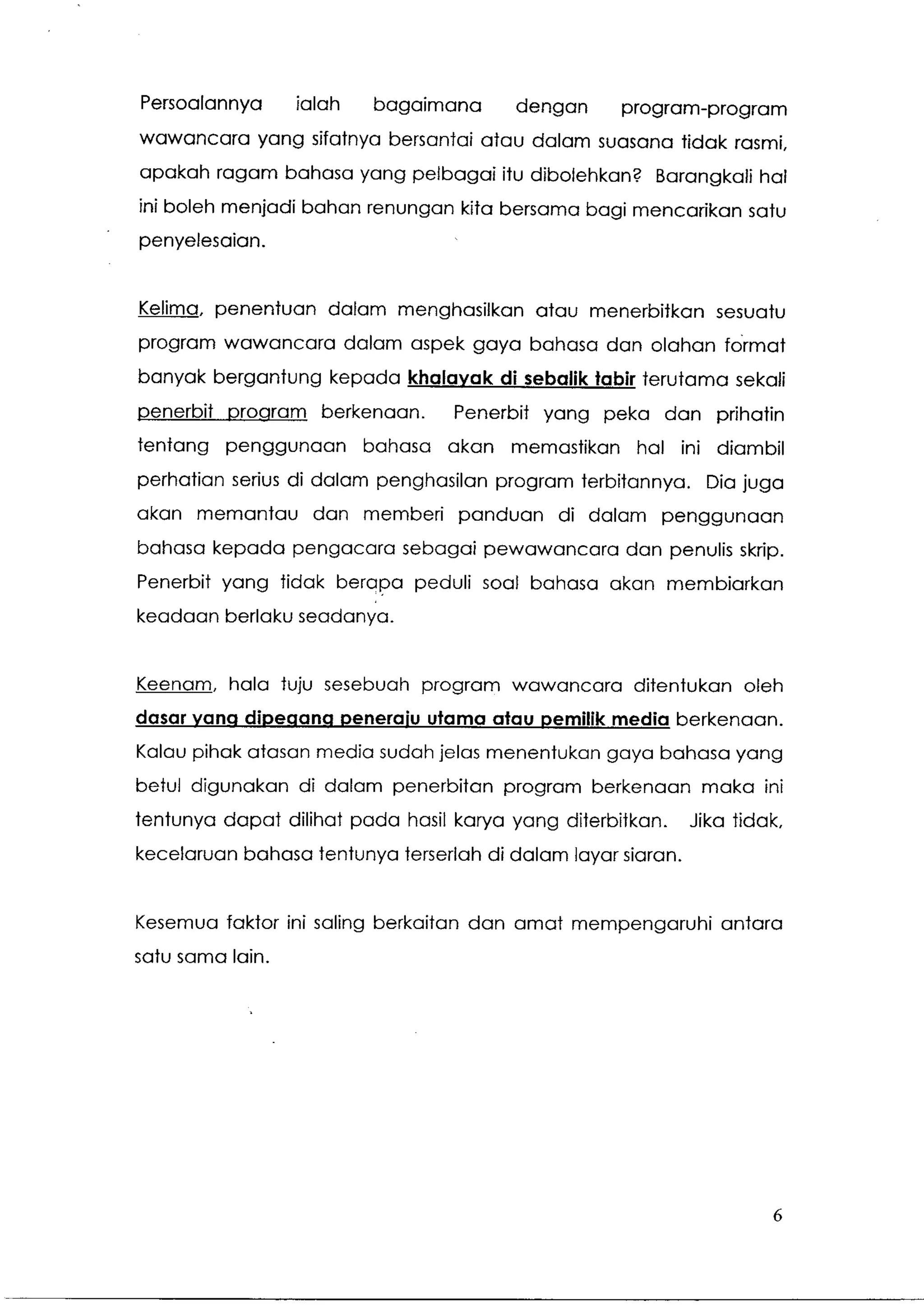 Bahasa Rojak Dalam Wawancara Nizal Mohammad 002 | PDF