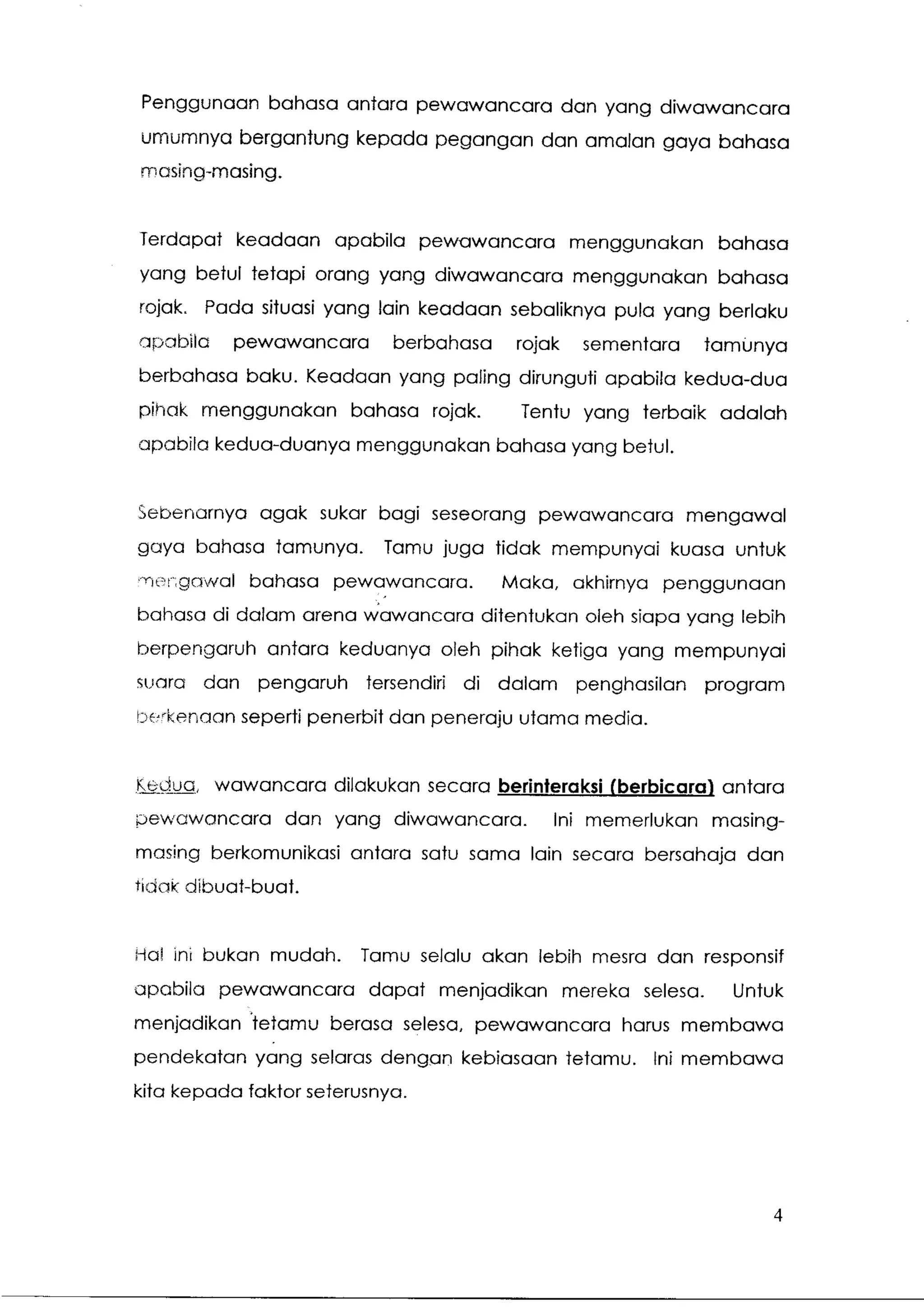 Bahasa Rojak Dalam Wawancara Nizal Mohammad 002 | PDF