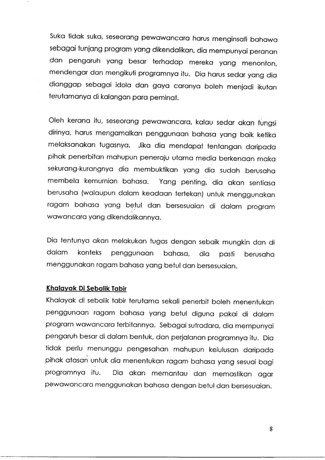 Bahasa Rojak Dalam Wawancara Nizal Mohammad 002 | PDF