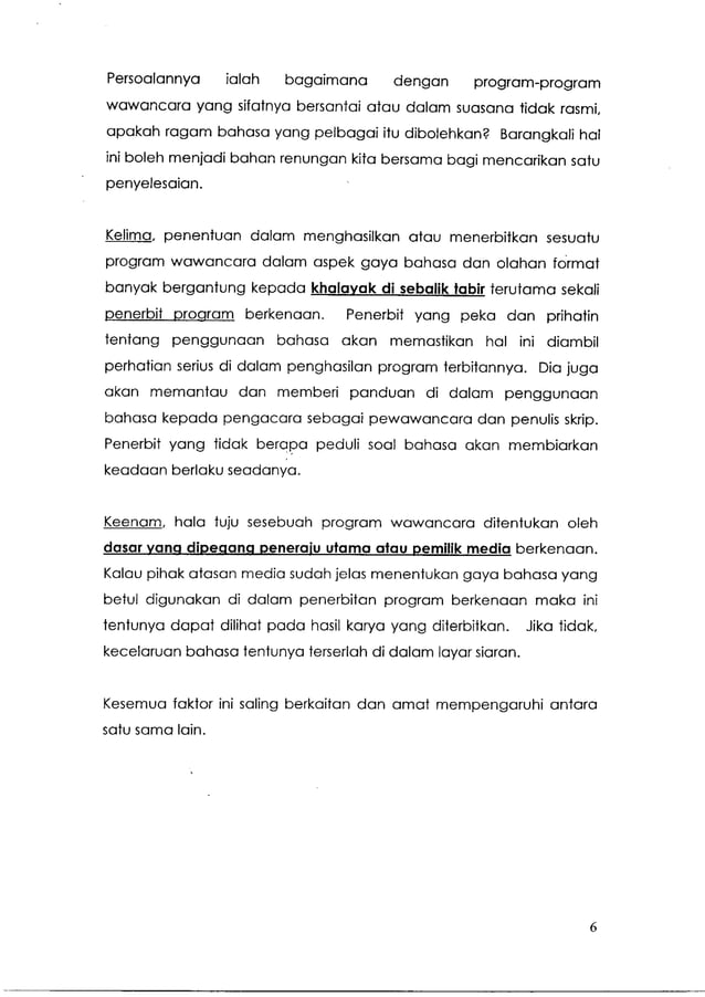Bahasa Rojak Dalam Wawancara Nizal Mohammad 002 | PDF