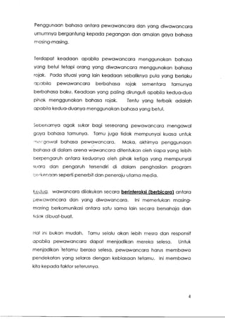 Bahasa Rojak Dalam Wawancara Nizal Mohammad 002 | PDF