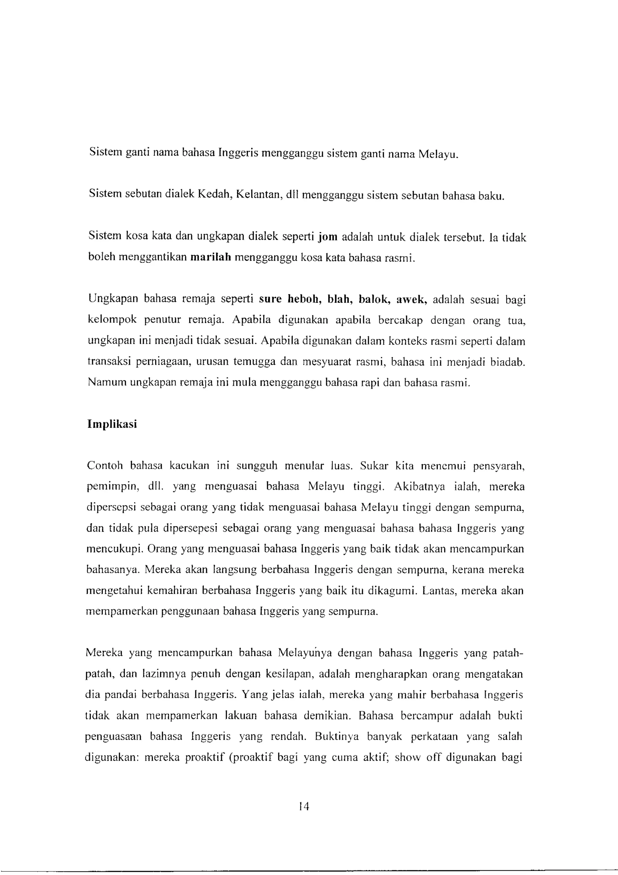 Bahasa Rojak Dan Karisma Penutur Prof Emeritus Dr Abdullah Has 002 | PDF