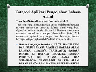 Bahasa alami di dunia komputer imk | PPT