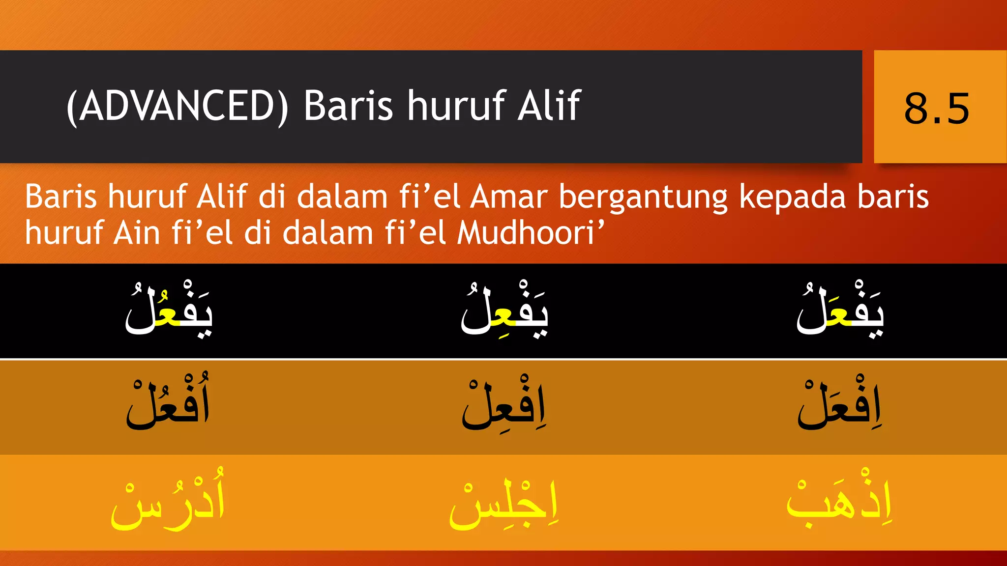 Bahasa arab 08 fi'el amri | PPTX