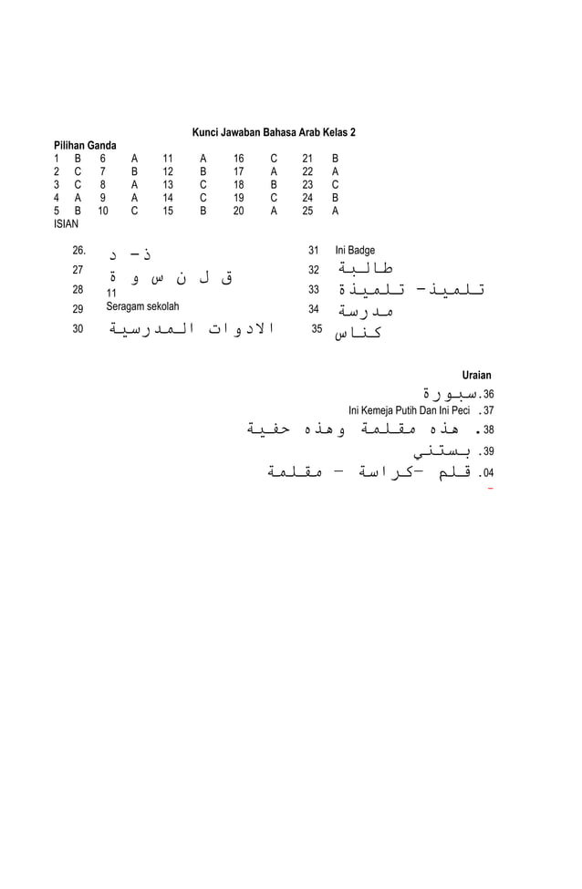 Contoh Soal Bahasa Arab 2-.docx