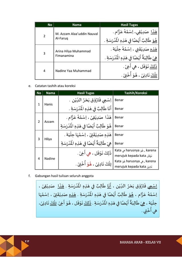 Bahasa Arab MTs Kelas 7. KSKK 2020.pdf