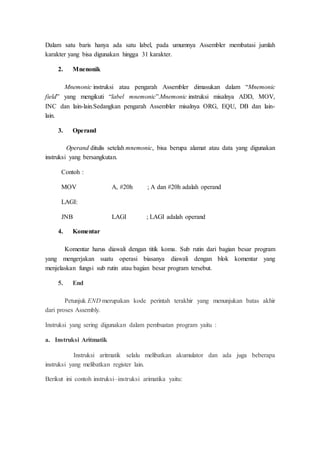 Bahasa assembly | PDF