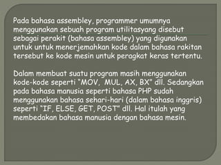 Bahasa assembly | PPT