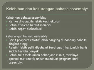 Bahasa assembly | PPTX