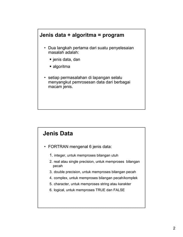 Bahasa fortran dasar | PDF