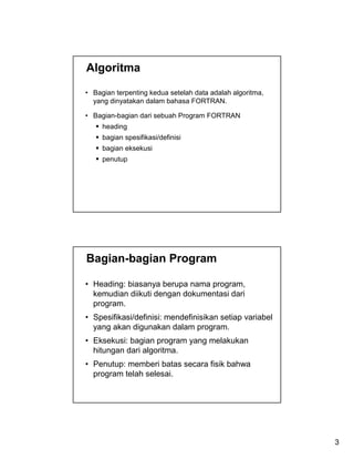 Bahasa fortran dasar | PDF