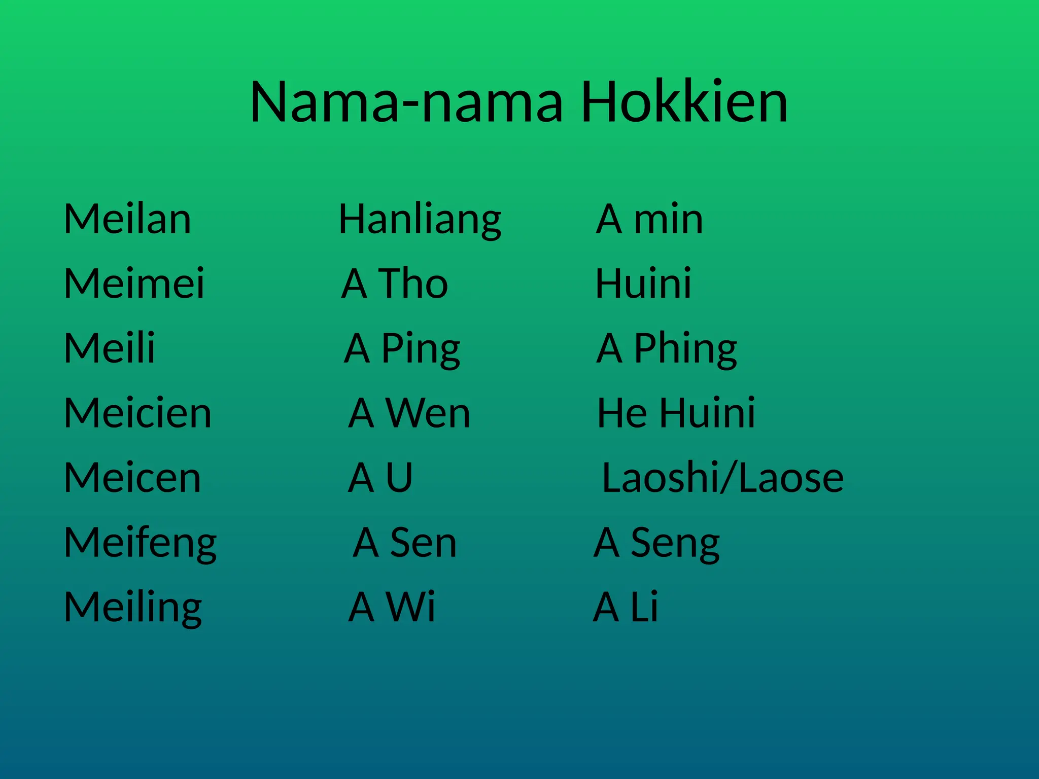 Memahami Bahasa Hokkien oleh Julina, B.A.,M.TCSOL | PPTX