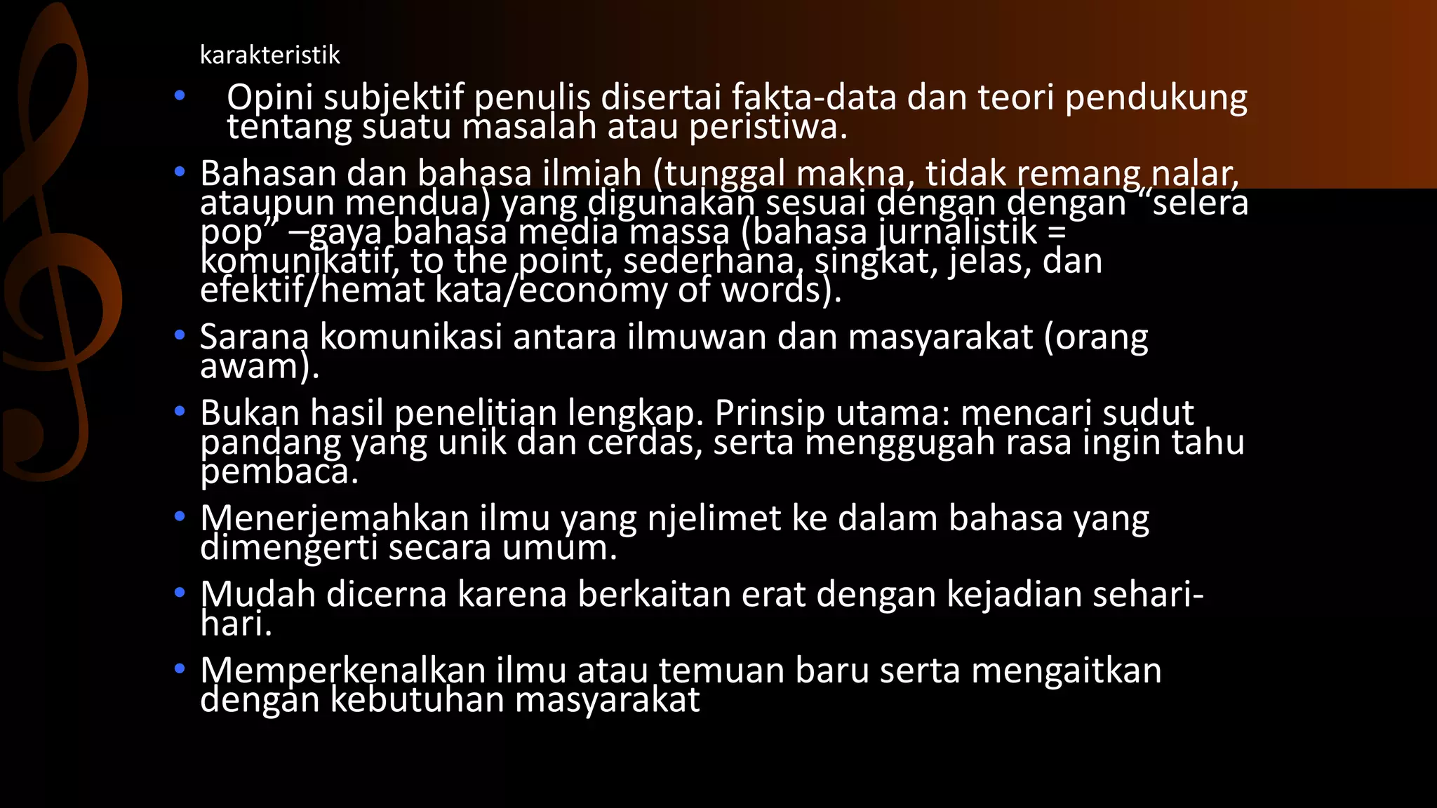 Bahasa indo- Artikel Populer | PPTX