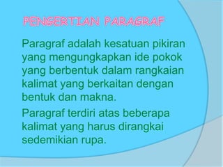 Bahasa indonesia (Paragraf) | PPTX