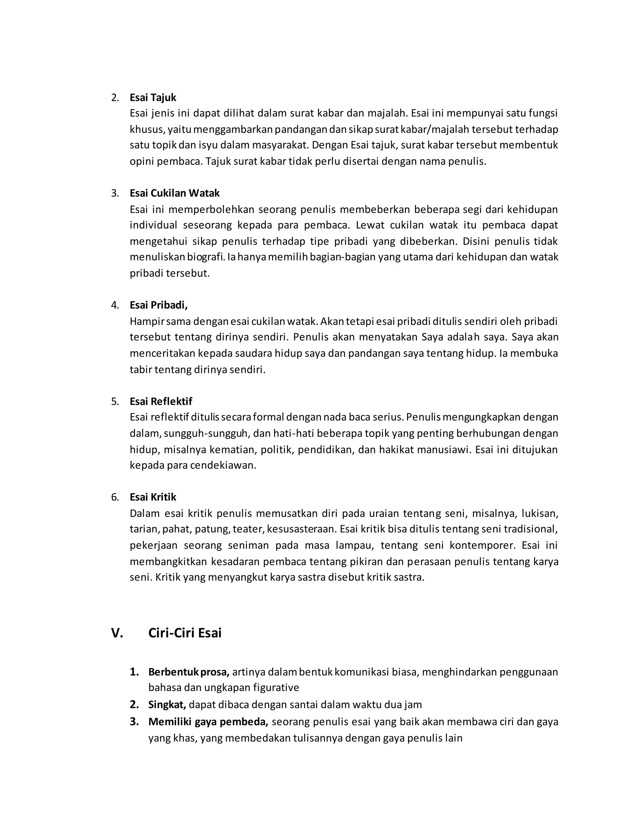 KRITIK DAN ESAI SASTRA | DOCX