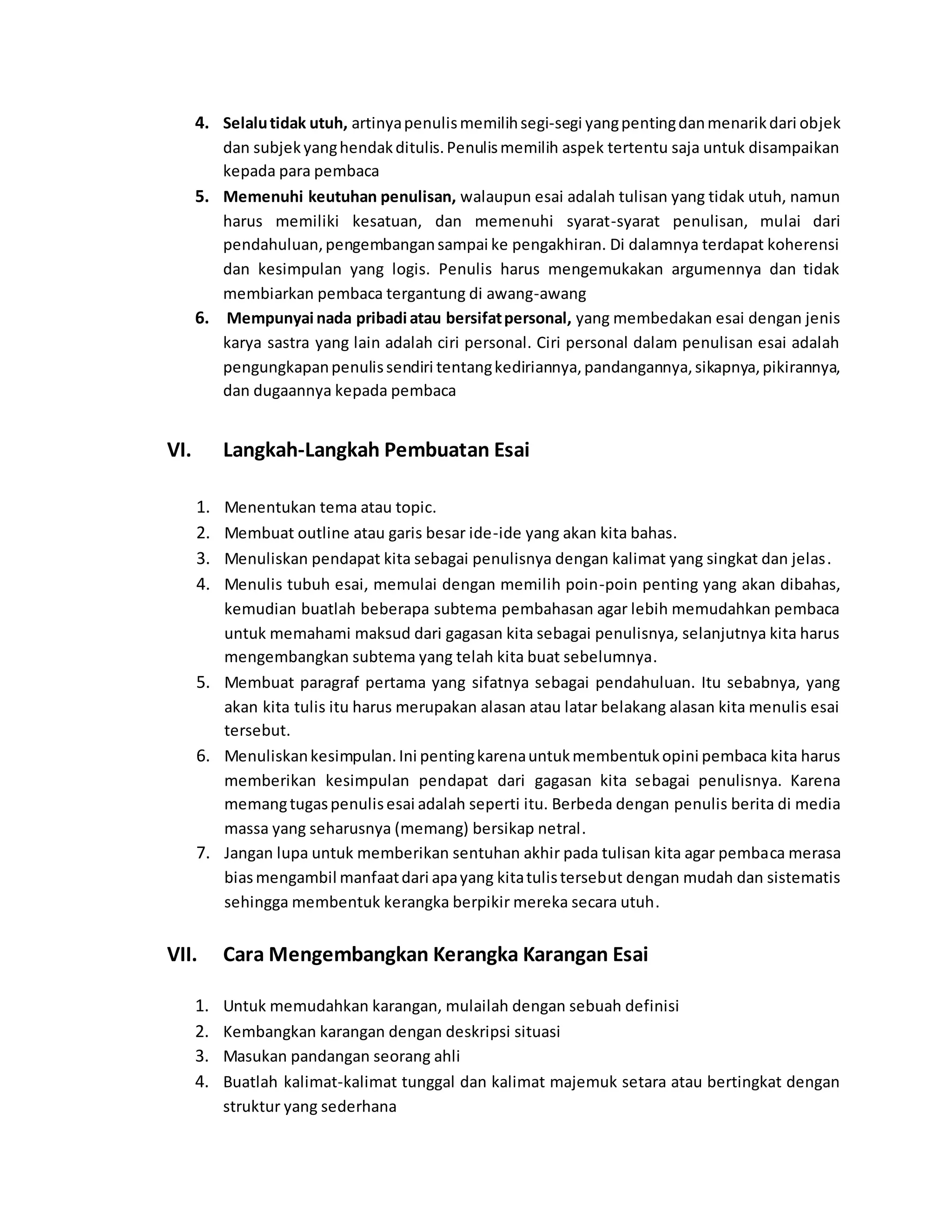 KRITIK DAN ESAI SASTRA | DOCX