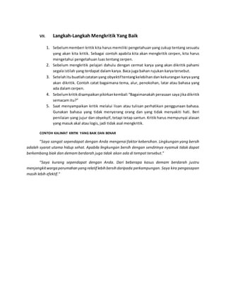 KRITIK DAN ESAI SASTRA | DOCX