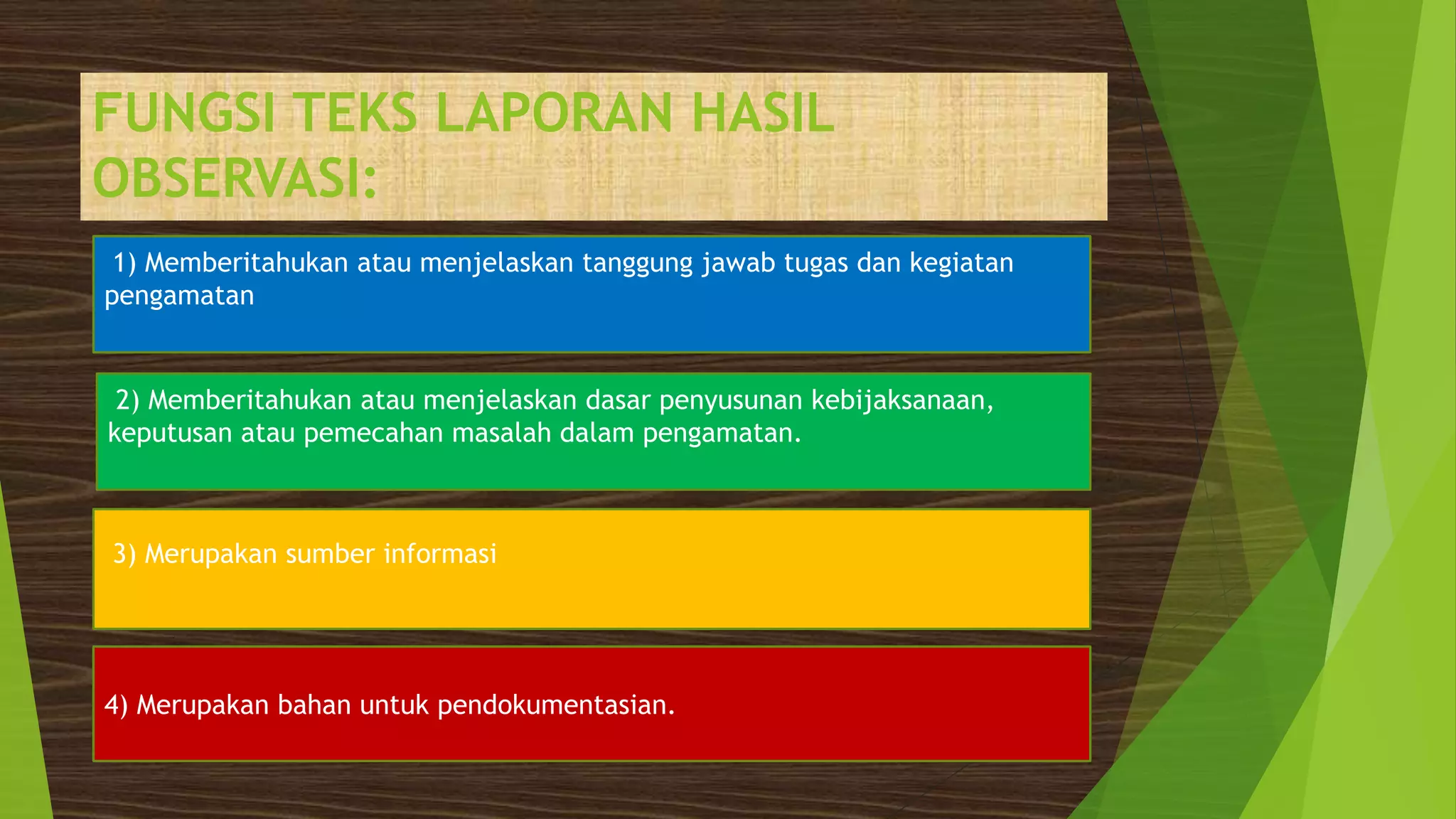 Teks laporan hasil observasi | PPT