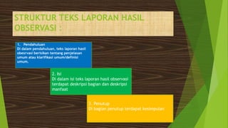 Teks laporan hasil observasi | PPT