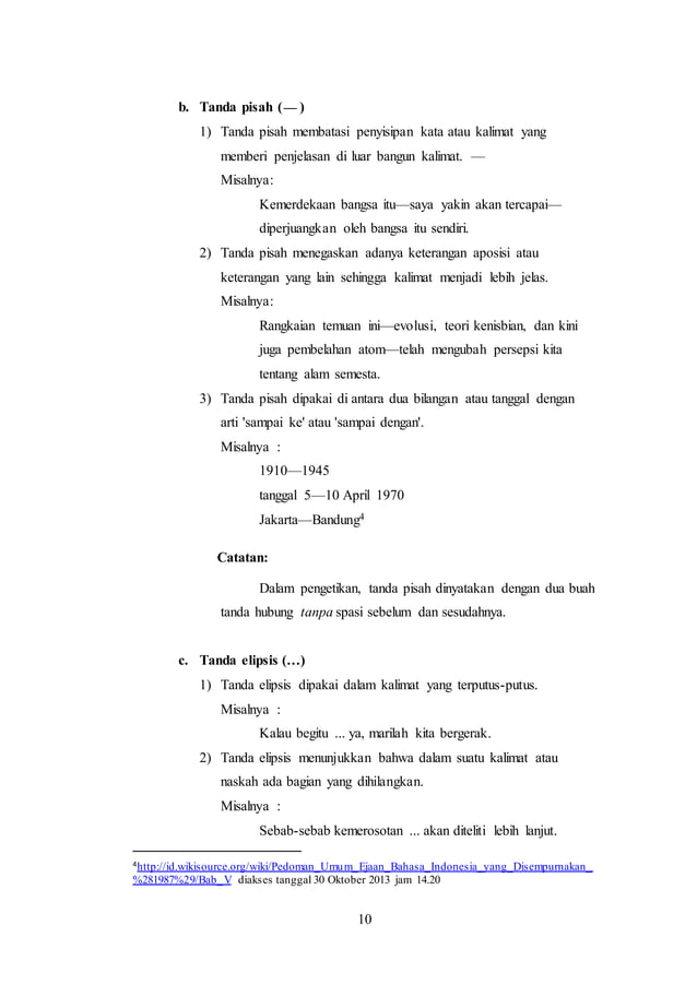 Penggunaan Tanda Baca (Bahasa indonesia) | DOCX