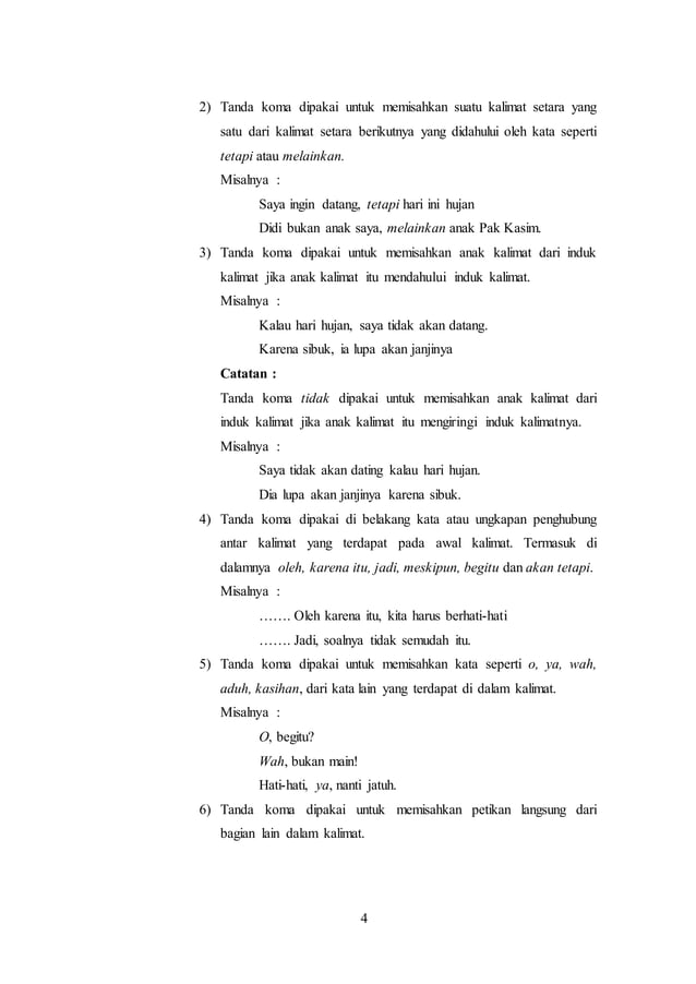 Penggunaan Tanda Baca (Bahasa indonesia) | DOCX