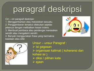 PARAGRAF DESKRIPSI | PPTX
