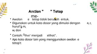 Materi PPT Bahasa Indonesia - Awalan me- | PPTX