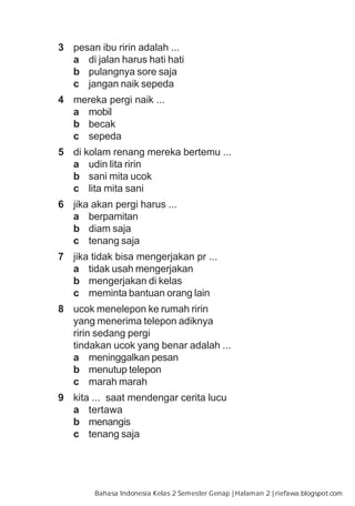 Bahasa indonesia 2 | PDF