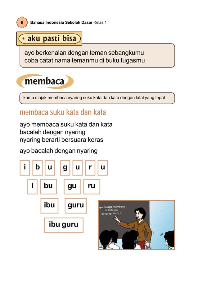 Bahasa indonesia kelas 1 sd - umri nuraini | PDF