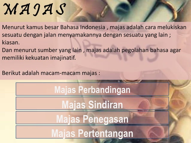 Bahasa indonesia kelompok 1 majas | PPTX