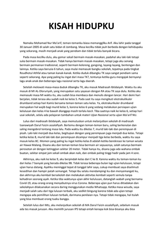 Bahasa Indonesia ( Kisah ku ) ini lidahku | DOCX