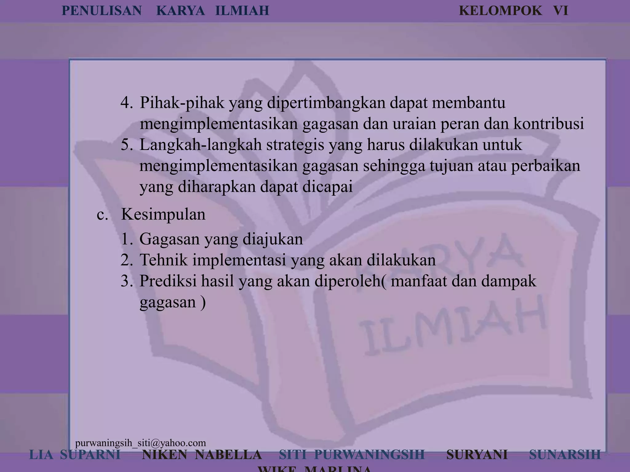 ppt Bahasa indonesia penulisan karya ilmiah | PPTX