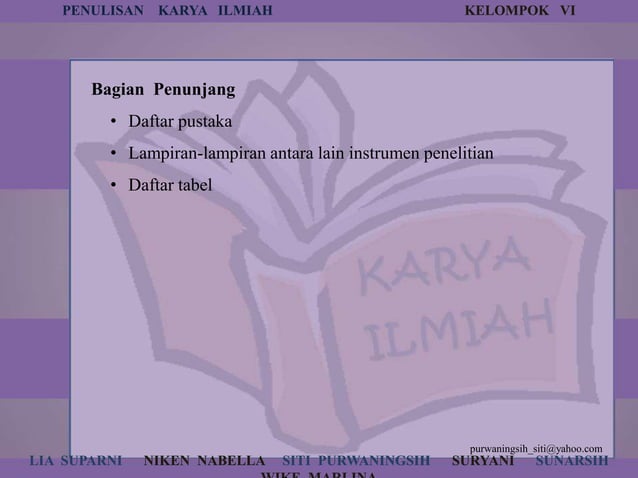 ppt Bahasa indonesia penulisan karya ilmiah | PPTX