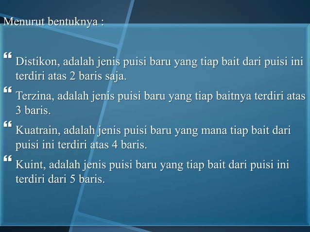 Puisi Lama, Puisi Baru dan Puisi Kontemporer | PPTX