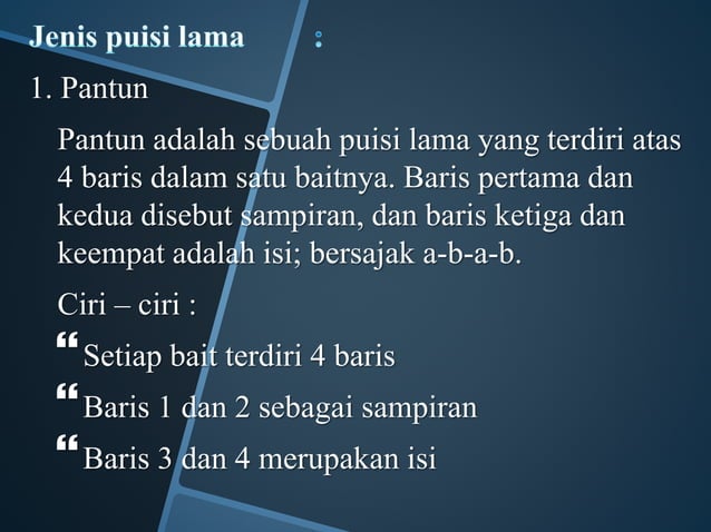 Puisi Lama, Puisi Baru dan Puisi Kontemporer | PPTX