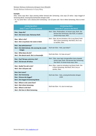 Belajar Bahasa Indonesia dengan Cara Mudah - Study Bahasa Indonesia in ...