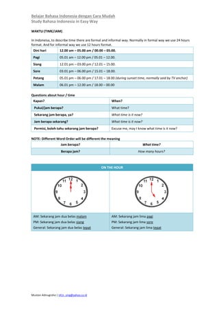 Belajar Bahasa Indonesia dengan Cara Mudah - Study Bahasa Indonesia in ...