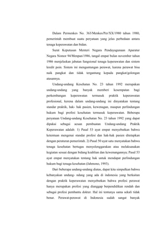 Bahasa indonesia uu perawat | PDF