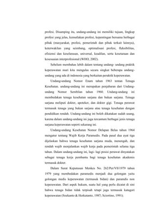 Bahasa indonesia uu perawat | PDF