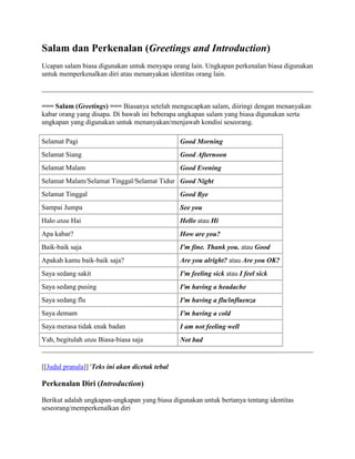 Bahasa inggris | PDF