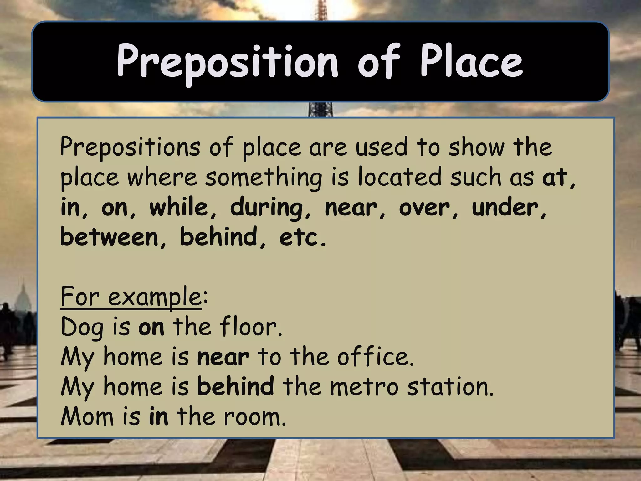 Bahasa inggris- Preposition | PPTX