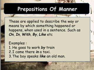 Bahasa inggris- Preposition | PPT